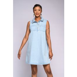 Denim Collar Dress | Contempo Online